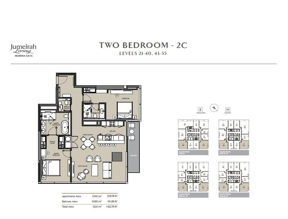 Jumeirah Living Marina Gate Floor Plans