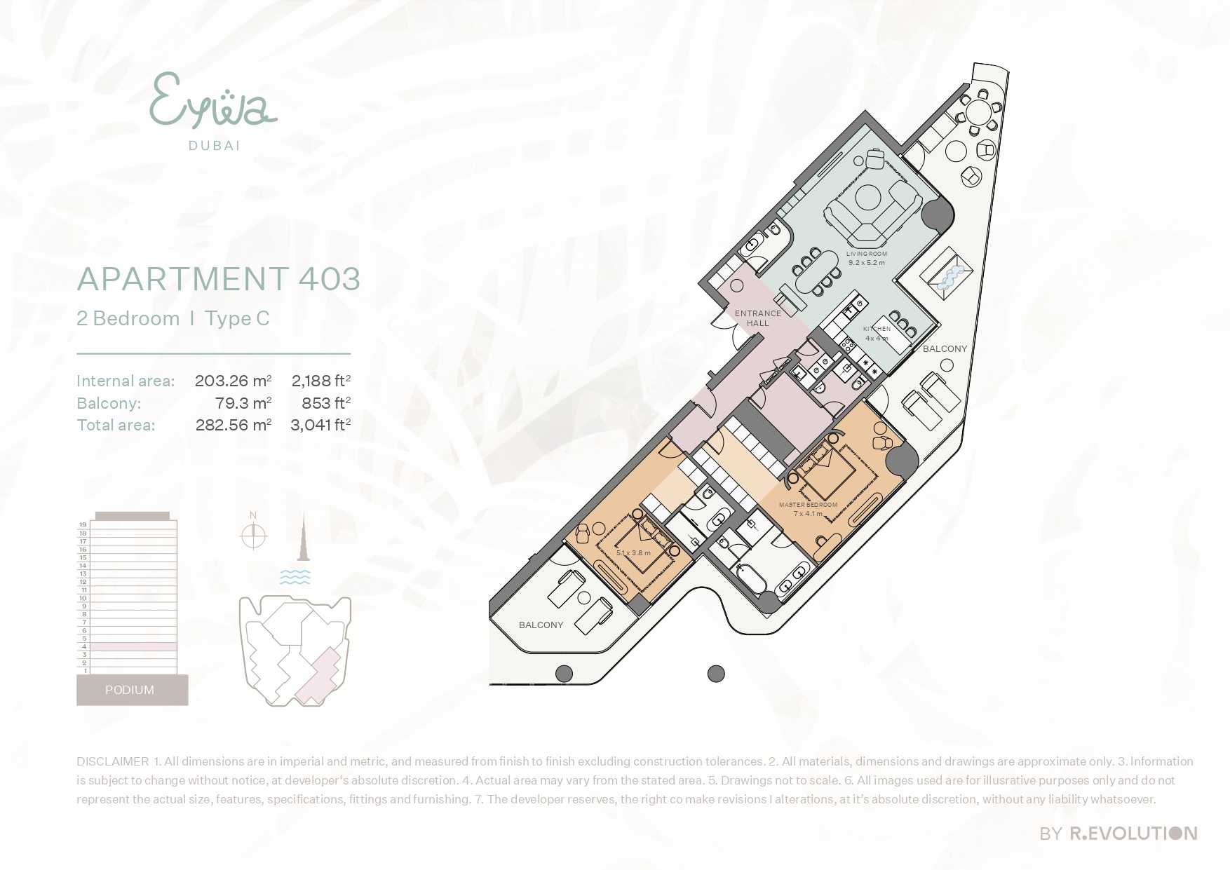 EYWA Floor Plans at Business Bay Dubai