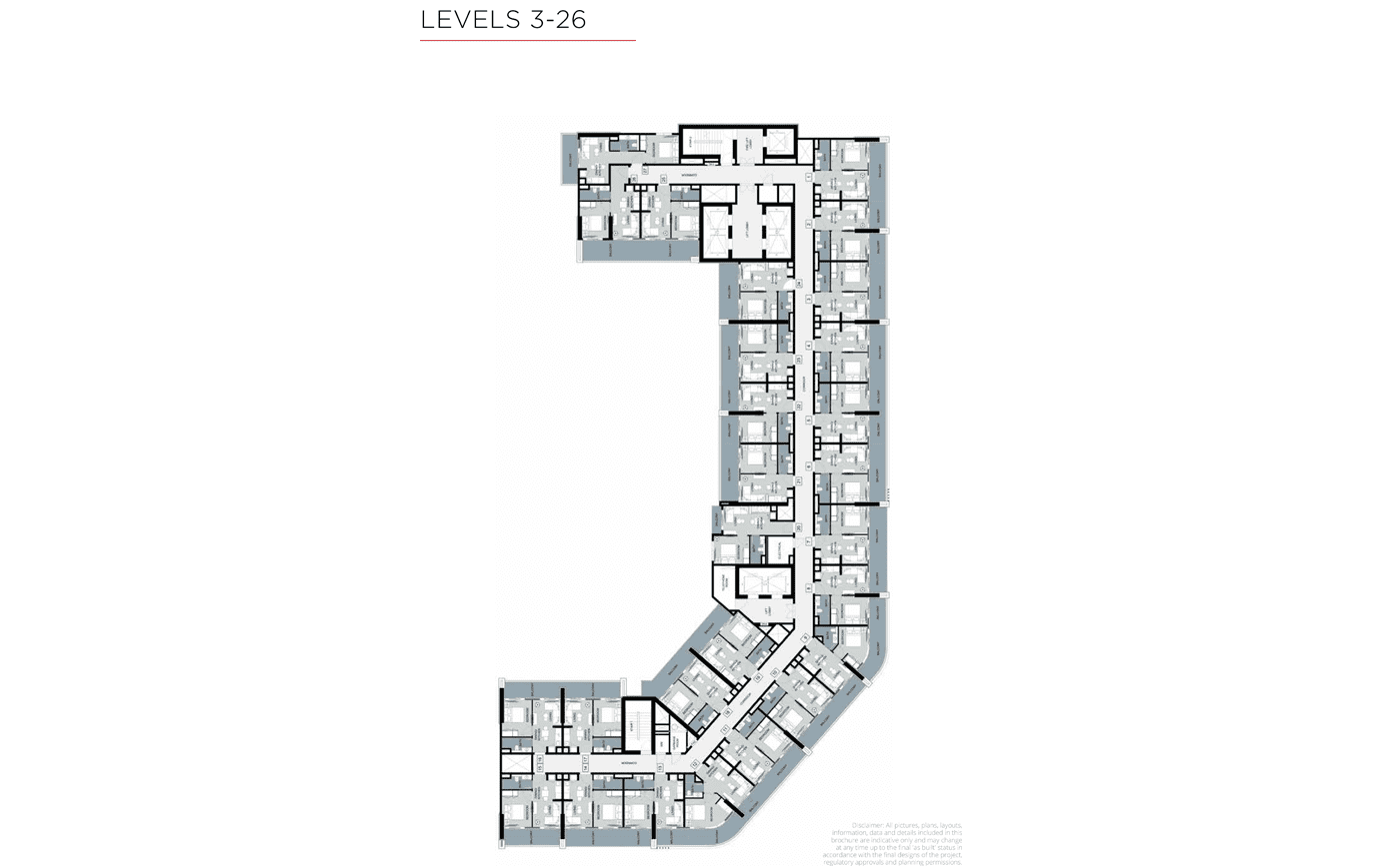Zada Tower Level 3 to 26 Floor Plan