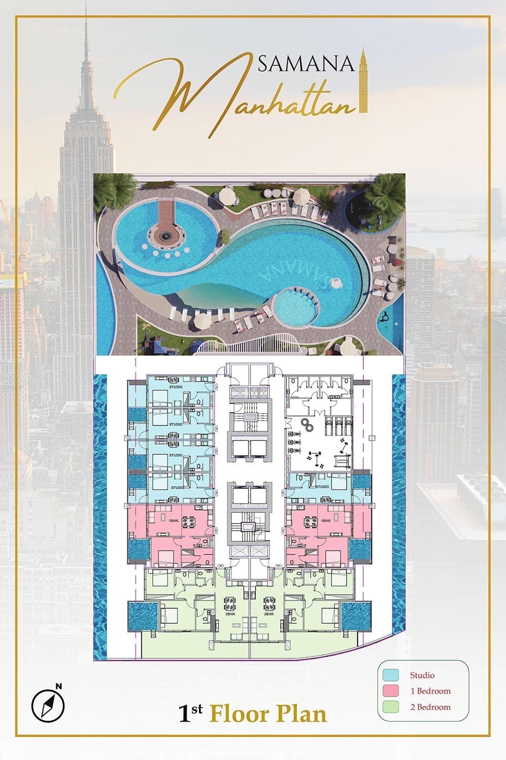 Samana Manhattan Floor Plans at JVC Dubai