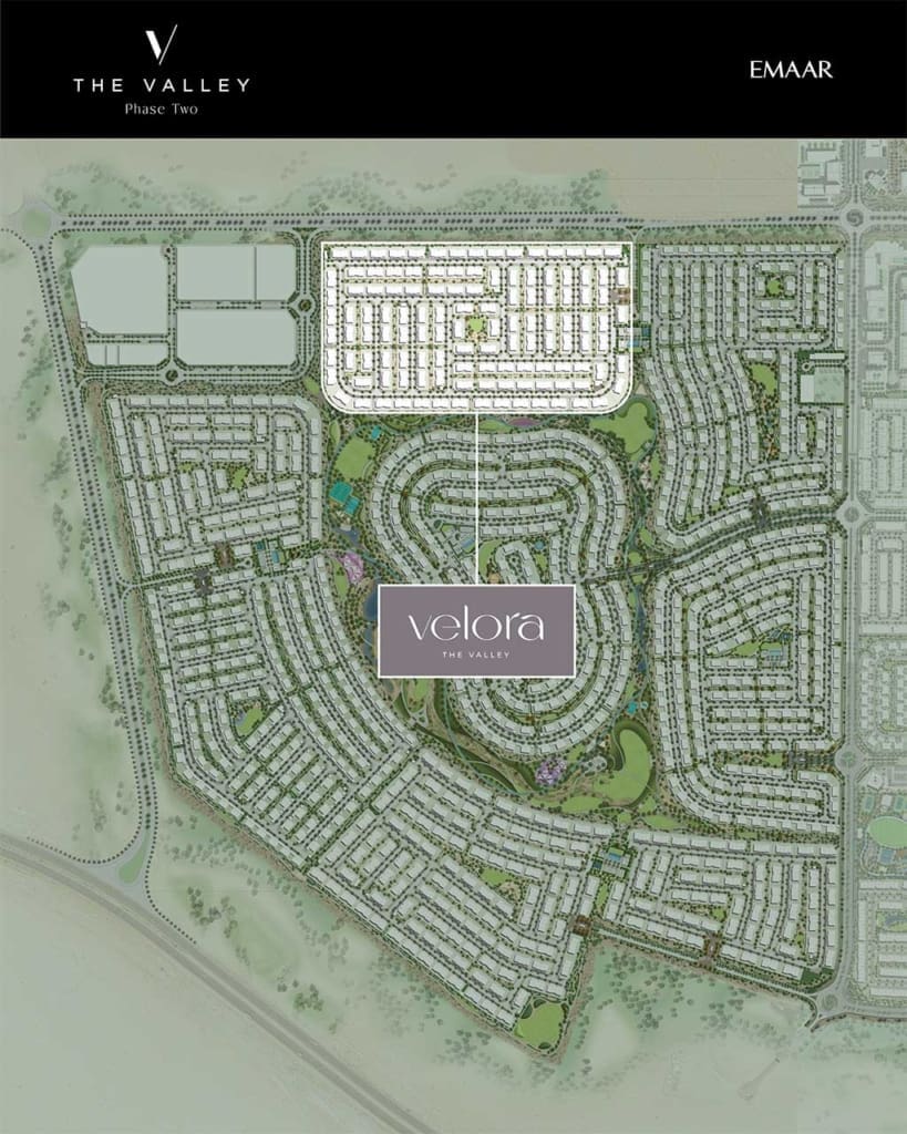 Velora by Emaar Master Plan at The Valley Phase 2